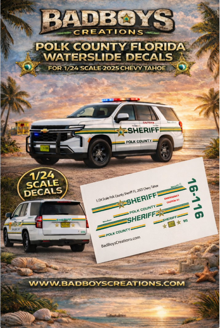 1/24 Scale Police Decals – BadBoys Creations