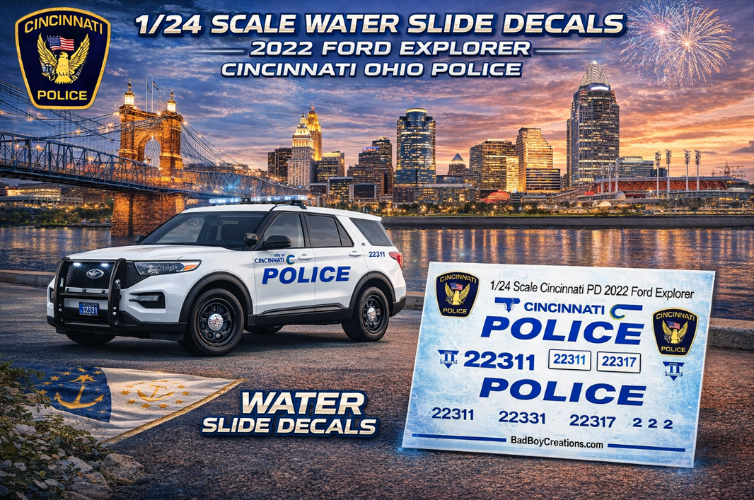 1/24 Scale Police Decals – BadBoys Creations