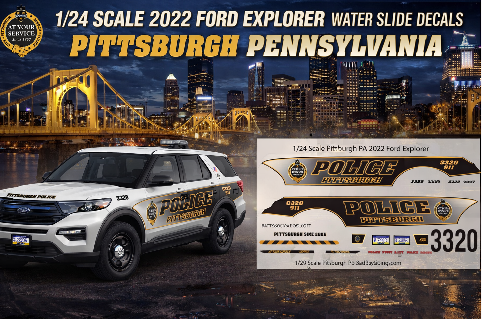 1/24 Scale Police Decals – BadBoys Creations