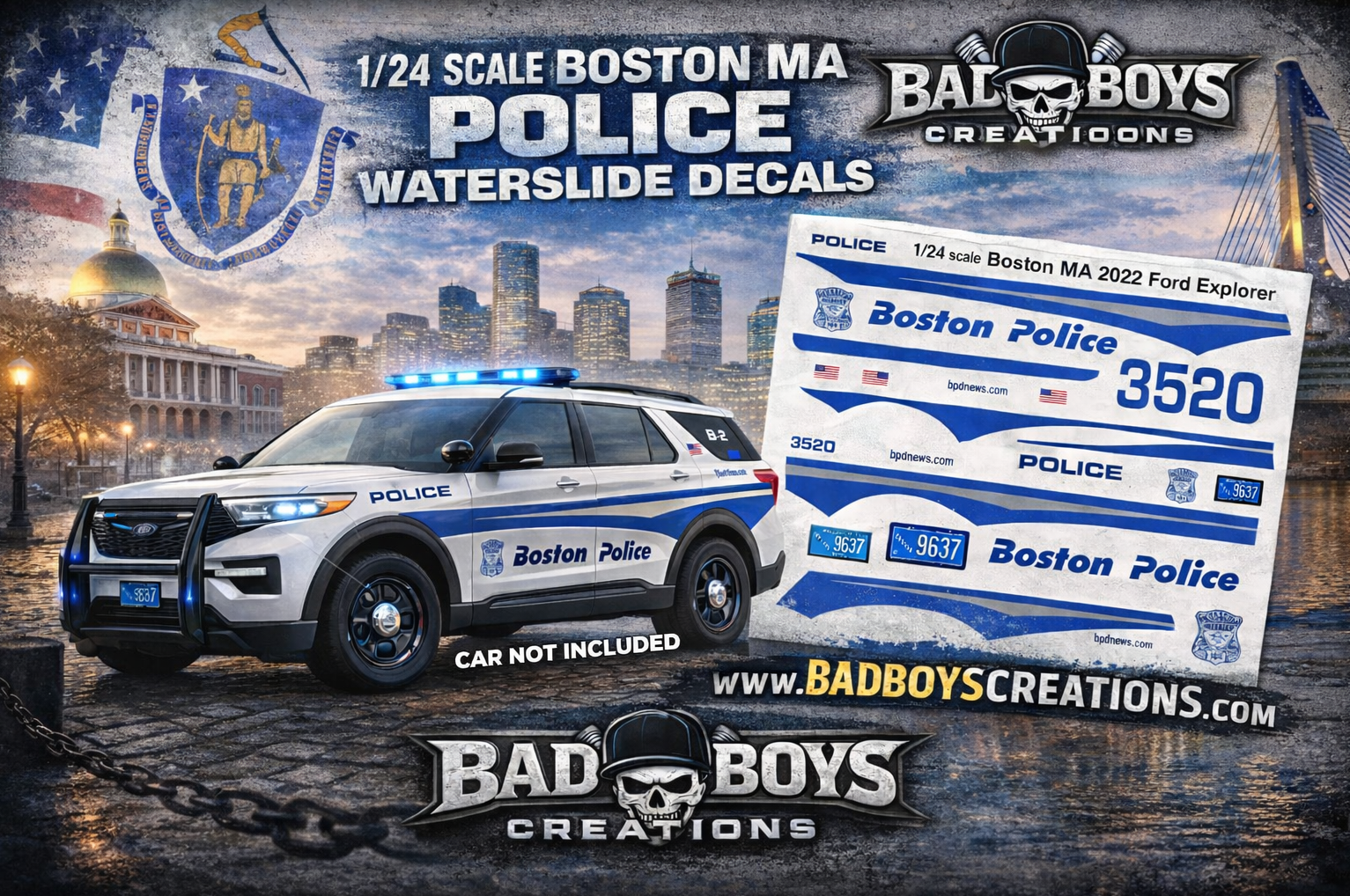 1/24 Scale Police Decals – BadBoys Creations